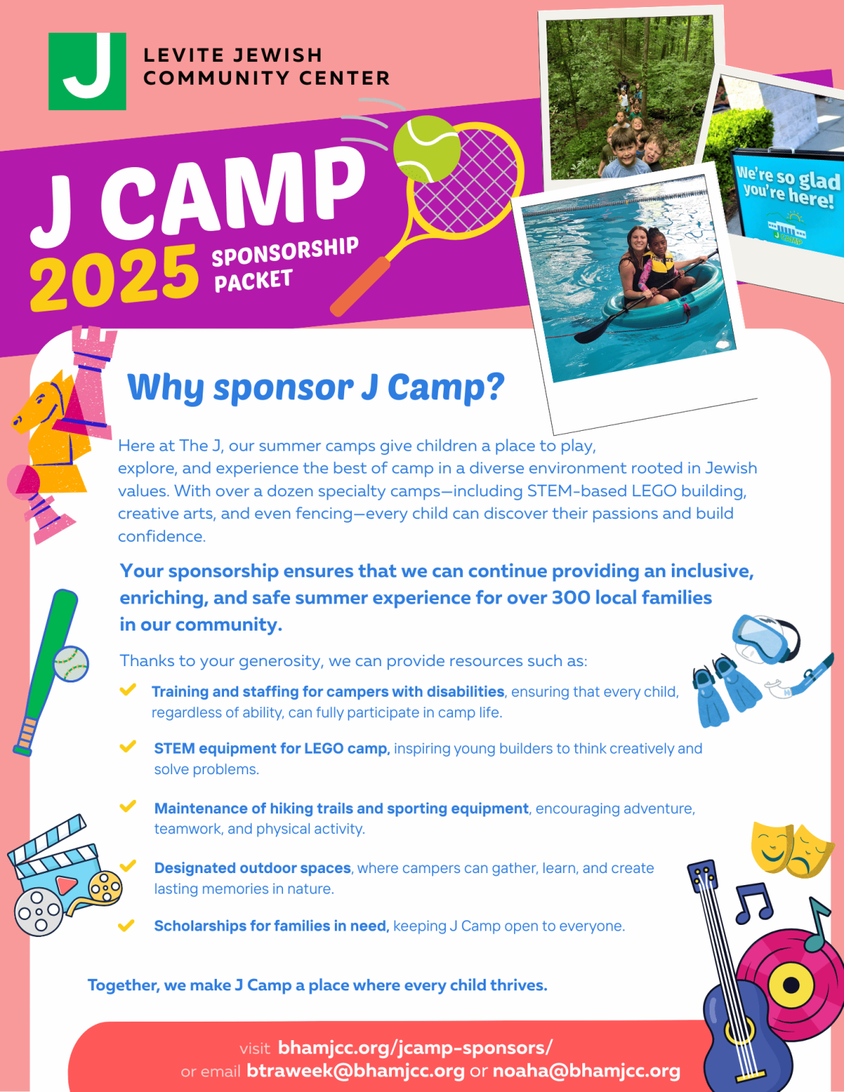 Sign me up as a J Camp sponsor! - Levite Jewish Community Center