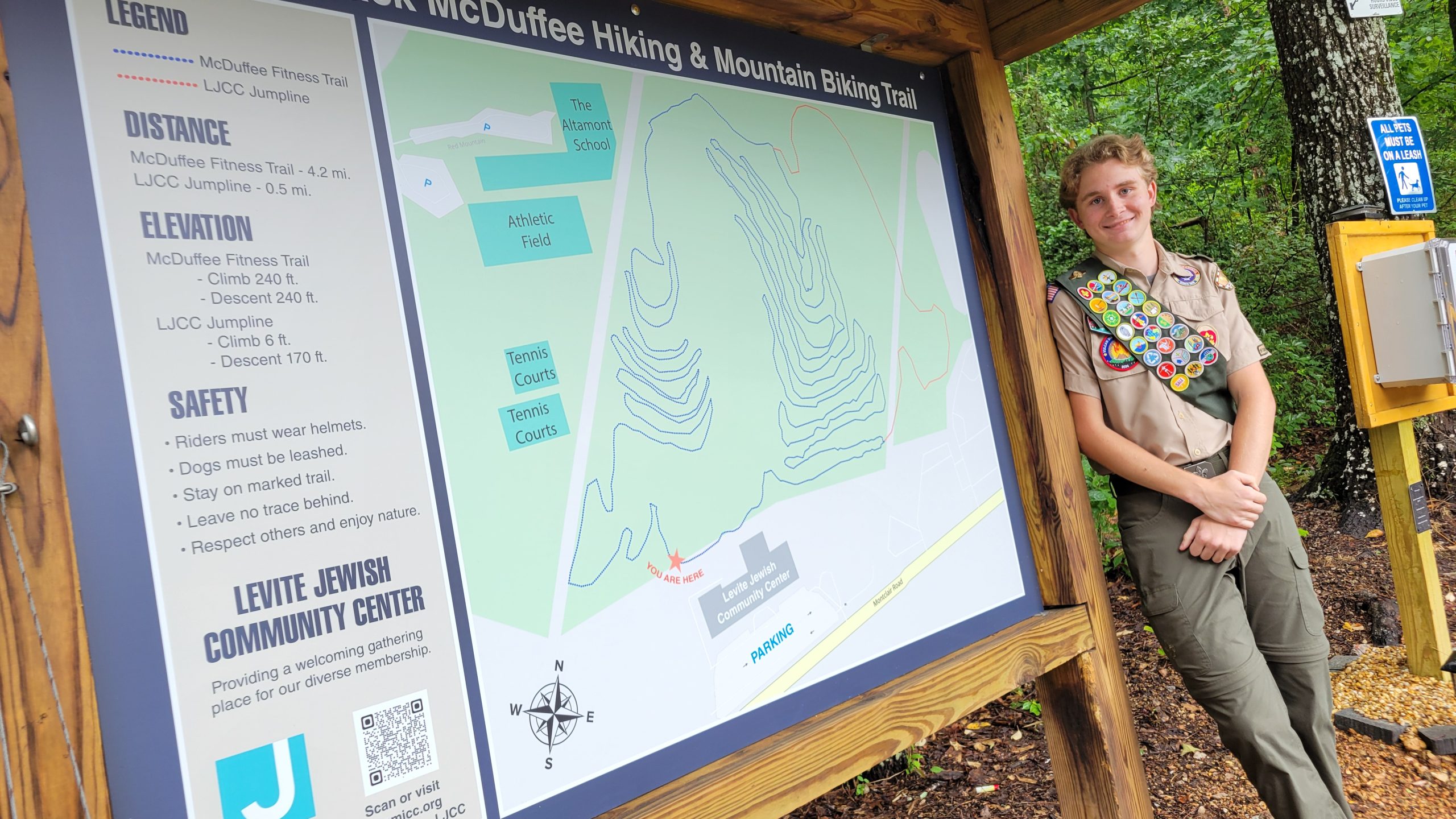 Eagle Scout project enhances LJCC trails - Levite Jewish Community Center
